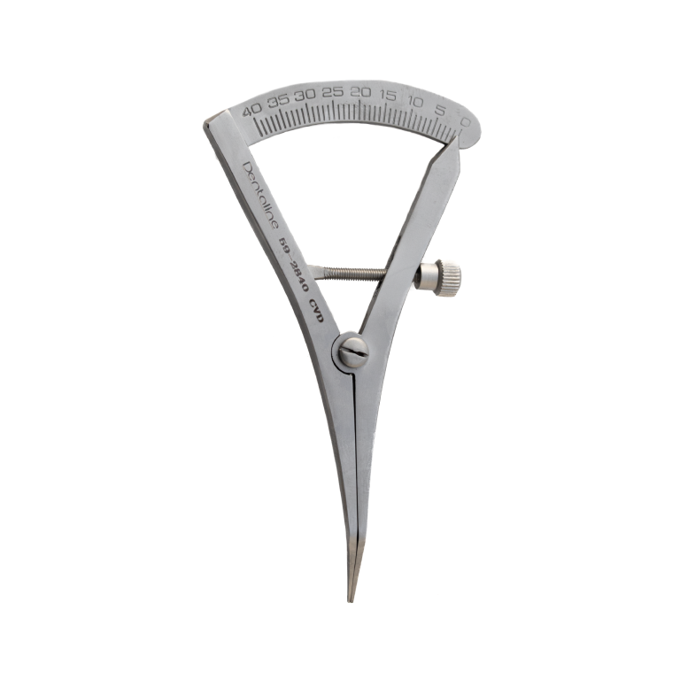 Regla calibradora tipo Castroviejo curva - 40 mm - Dentoshop